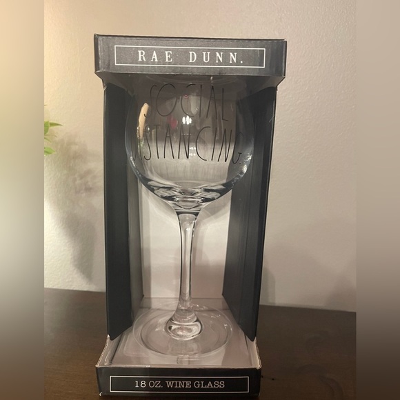 Rae Dunn | Dining | Rae Dunn Social Distancing Wine Glass 8oz | Poshmark